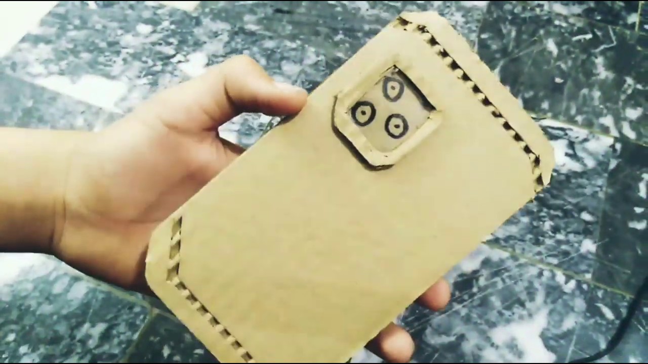 How to make an iphone 11 pro max from card board - YouTube