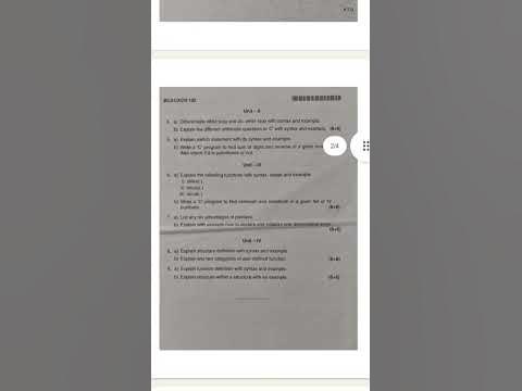 Mangalore University 1st sem bca c programming questions paper & internal exam questions paper ...