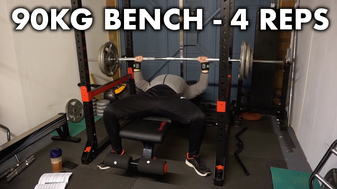 90kg Bench Press 4 Reps - Road to 120kg Bench Press (02/01/21) - YouTube