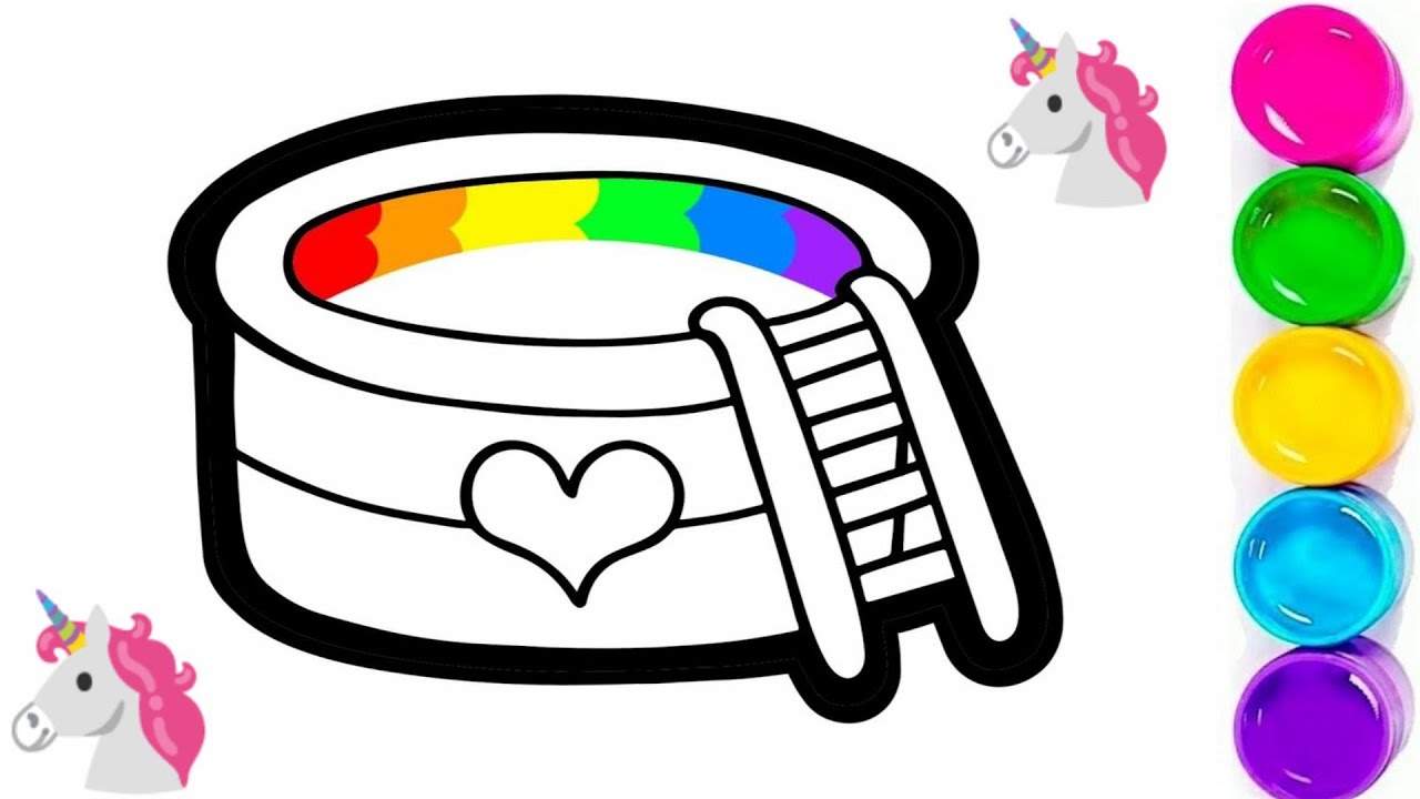 How To Draw A Swimming Pool | How To Draw A Pool - YouTube