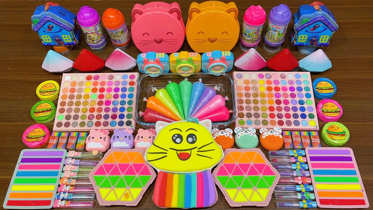 CATS slime! Mixing random into PIPING BAGS slime!Satisfying Cun Slime ...