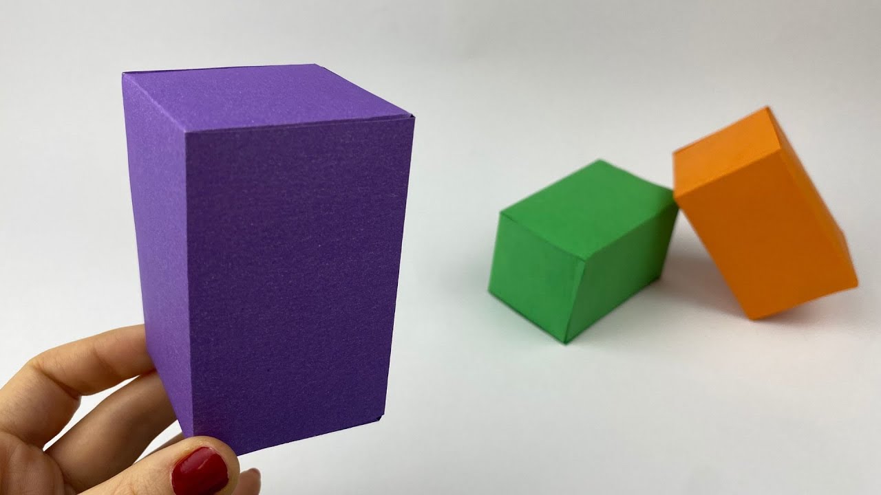 Perfect 3D Square Prism | Paper Craft Tutorial - YouTube