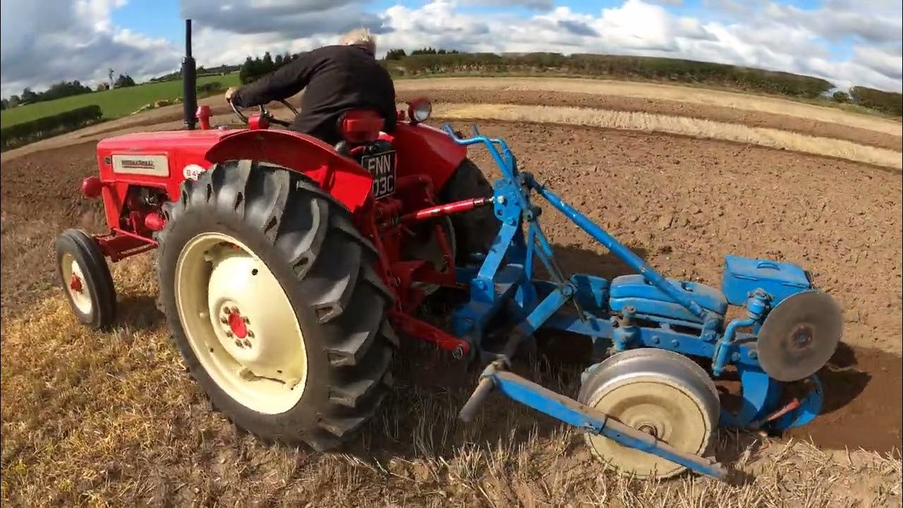 1965 McCormick IH B414 2.5 Litre 4-Cyl Diesel Tractor (43 HP) with Plough - YouTube