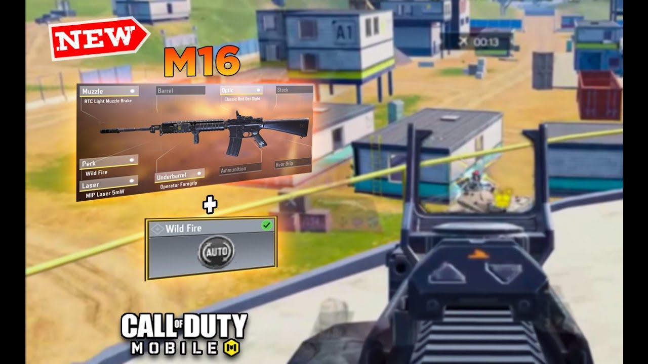 *NEW* M16 + Wild Fire (Perk) Makes Unstoppable🔥🔥! Cod Mobile - YouTube