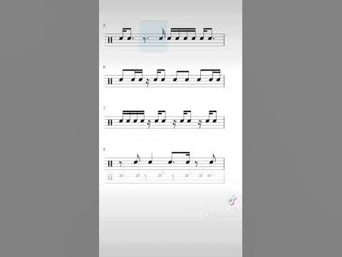 110 bpm rhythm practice for musicians 🎵 #drum #drumming #drumsheetmusic ...