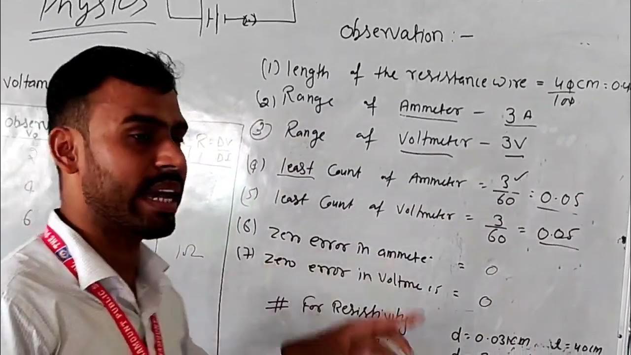 Class 12 Experiment To Determine Resistivity of two or three wire by plotting graph - YouTube