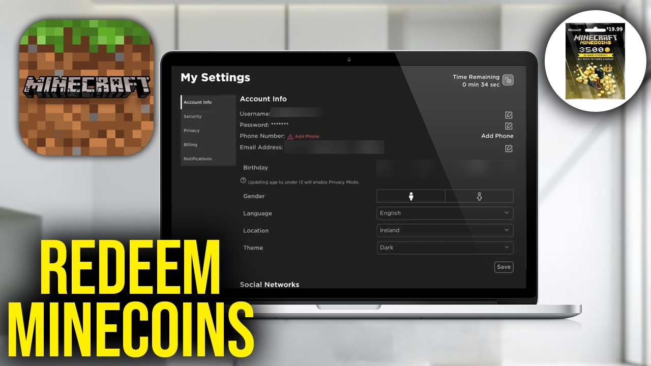 How To Redeem Minecraft Gift Card Code For Minecoins - YouTube