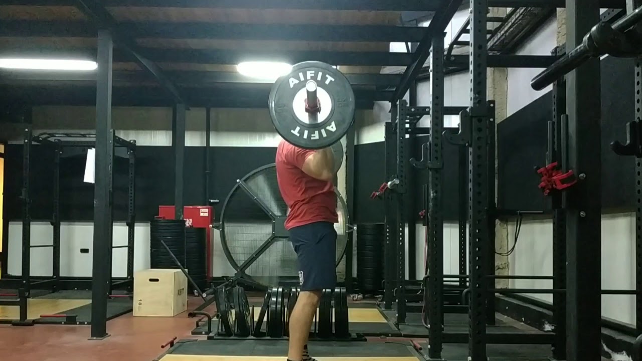 BB shoulder press exercise - YouTube