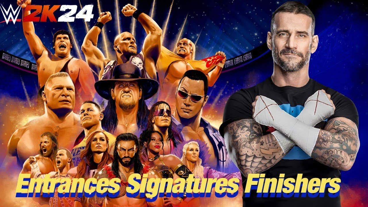 WWE 2K24 Entrances/Signatures/Finishers: DLC CM Punk - YouTube