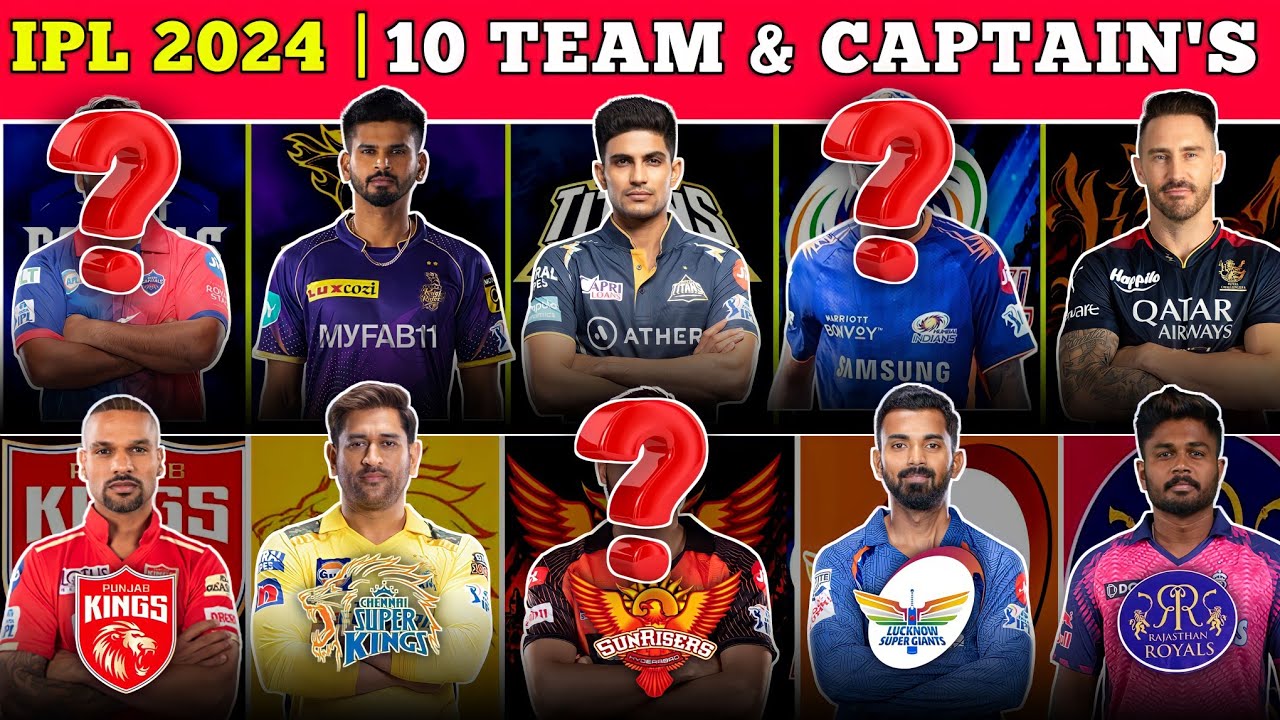 IPL 2024 | 10 Team Final Captain's | #ipl2024 - YouTube