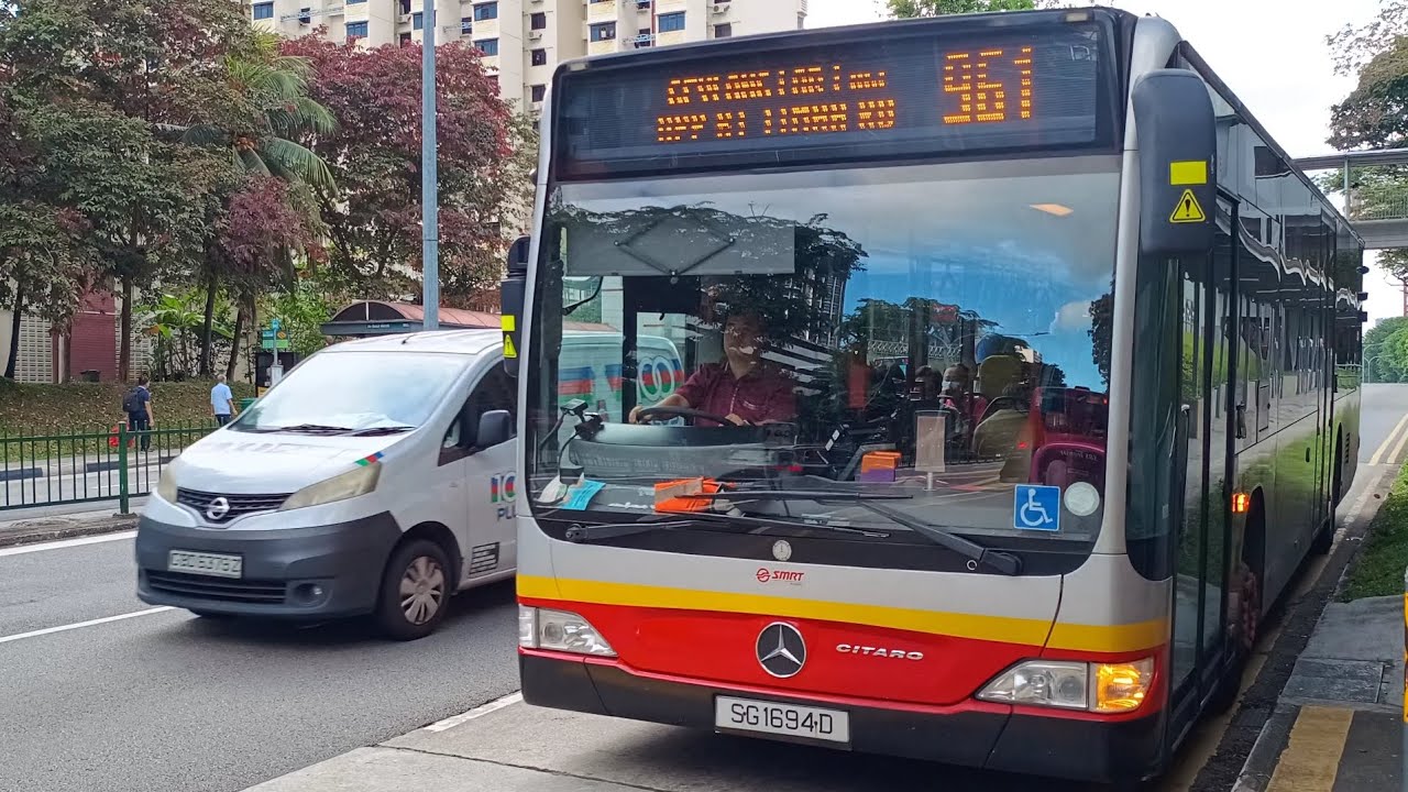 [4K 車外風景] SG1694D 961 SMB179D 75 SBS5039H 65 - Citaro Galore (SMRT SMB ...