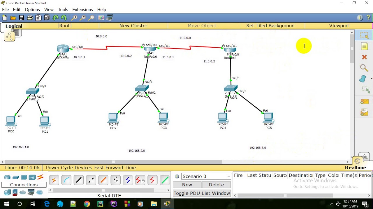 tutorial 3 three router static lan 3 - YouTube