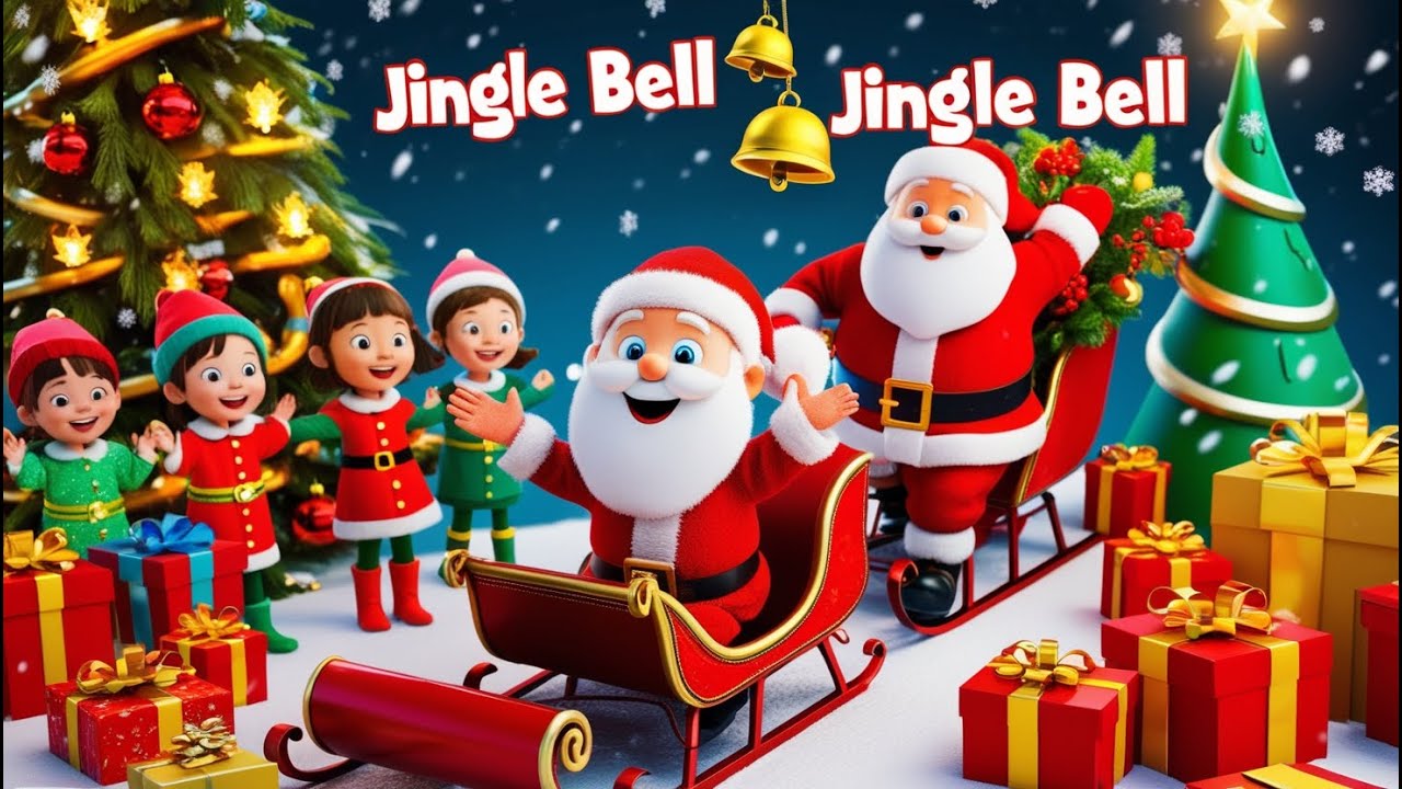 Jingle Bell Jingle Bell 🎄 | Christmas Nursery Rhyme for Kids | Festive ...