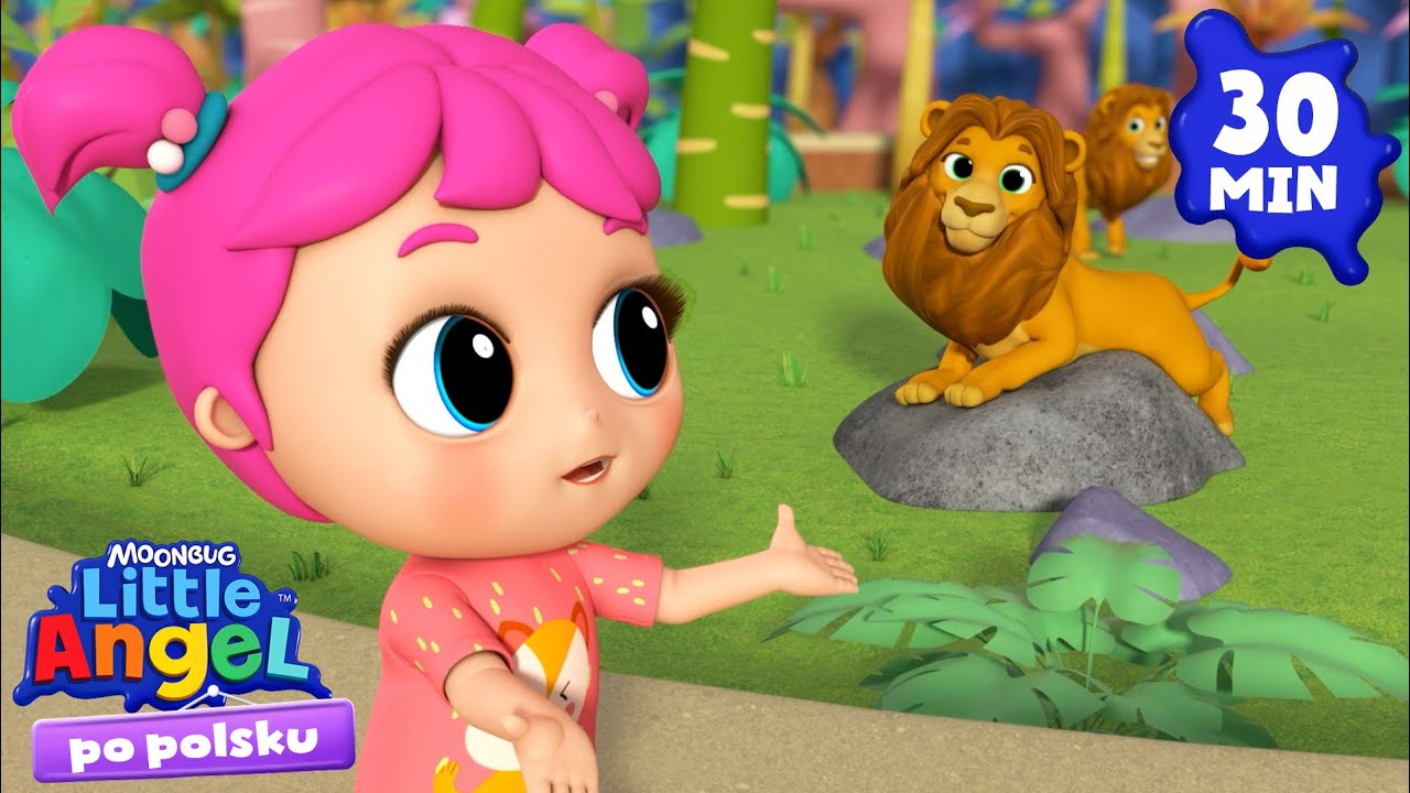 Nauka o zwierzętach w zoo | Piosenki Dla Dzieci 👼🏻 Little Angel Po ...