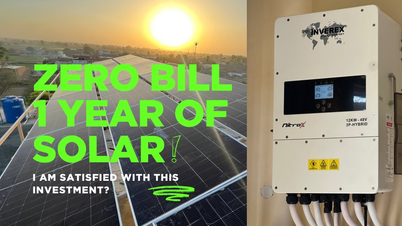1 YEAR OF 12KW SOLAR SYSTEM | ZERO BILL | NET METERING IN 2025 - YouTube