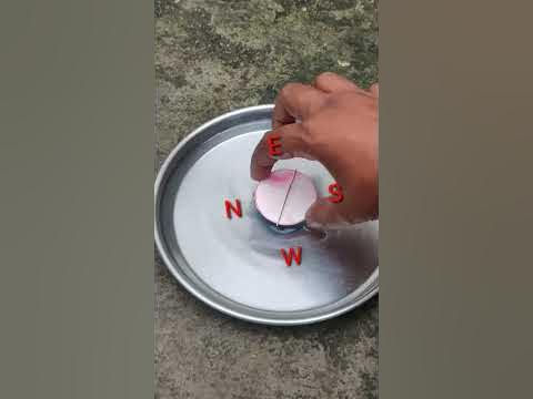 How to make compass at home || Homemade compass #shorts - YouTube