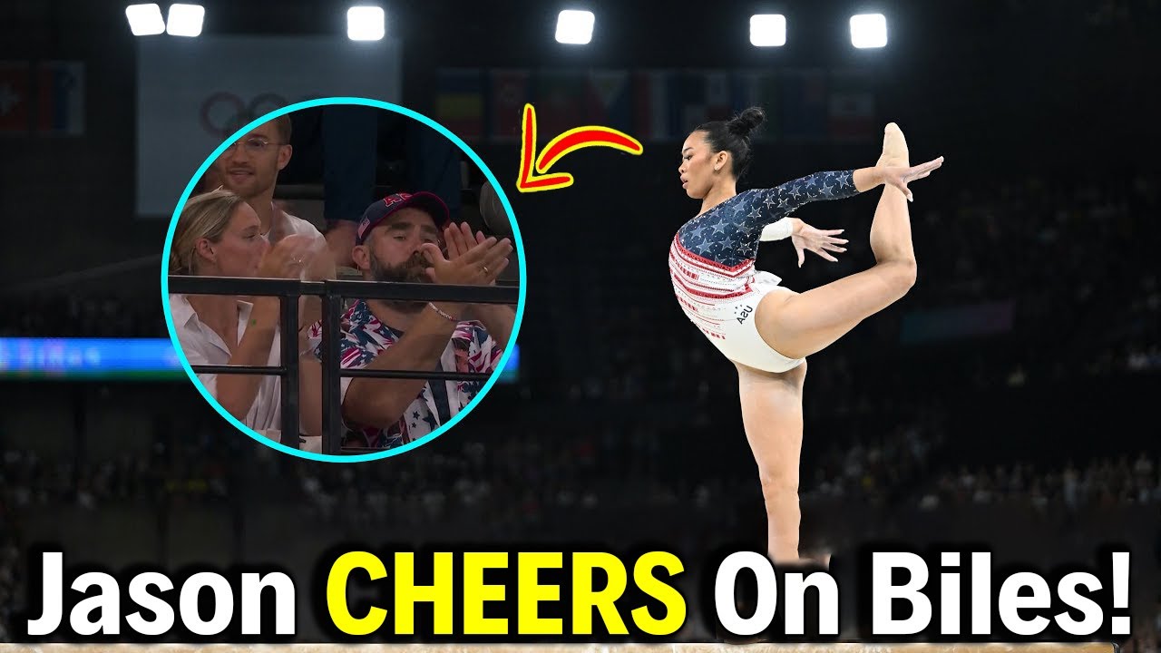 Must See: Jason & Kylie Kelce CLAP on Simone Biles during the FINAL at ...