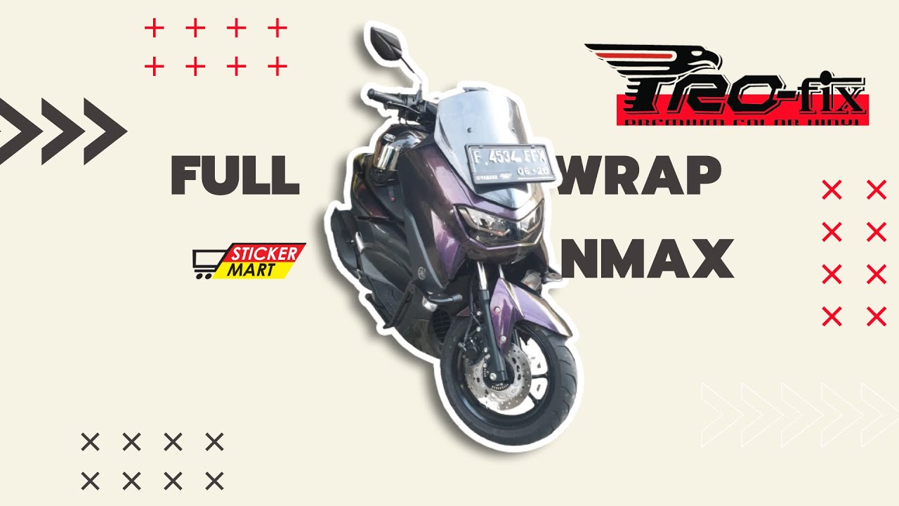 FULL WRAP NMAX Chameleon Profix Gold Violet - YouTube