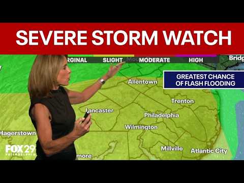 Philly weather forecast: Severe storm watch, extended flood watch and excessive rainfall
