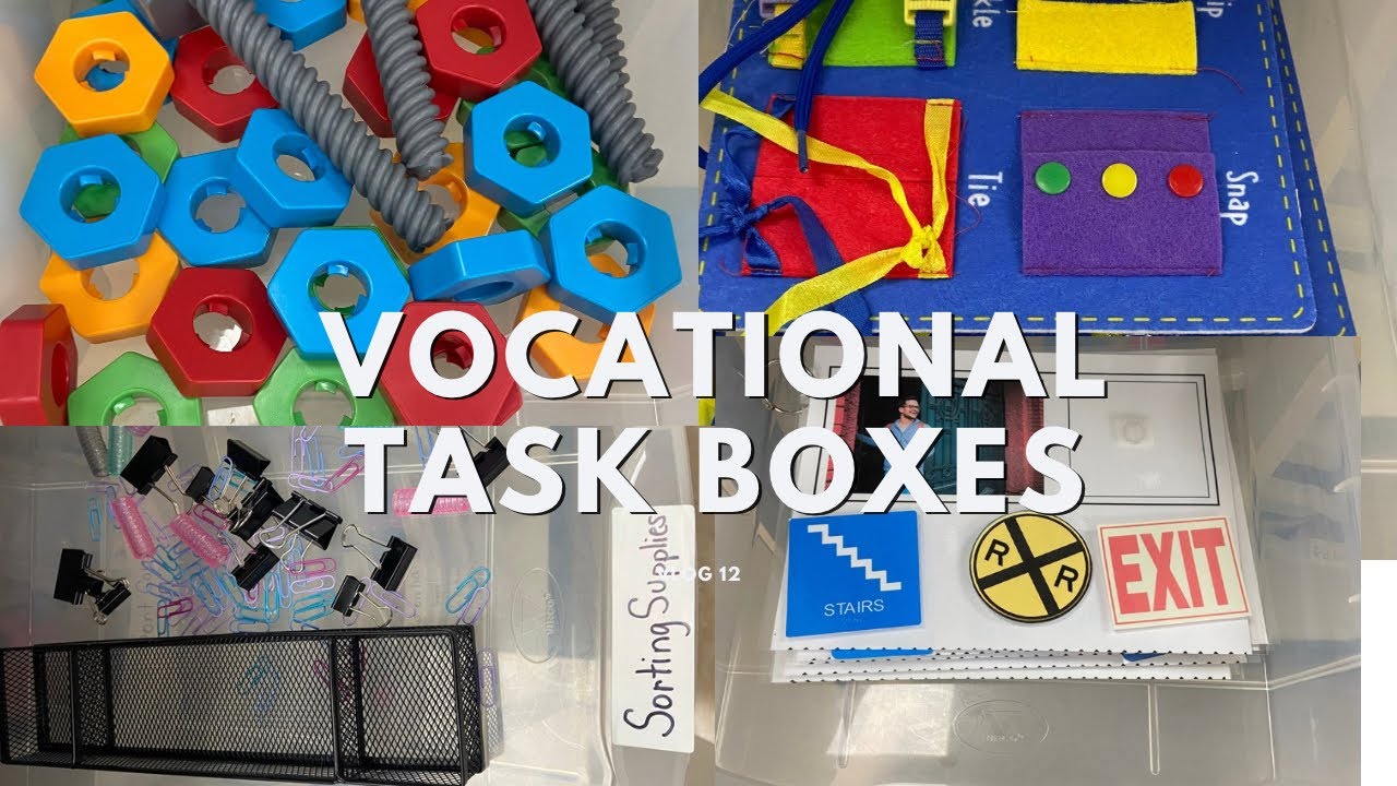 Vocational Task Boxes - YouTube