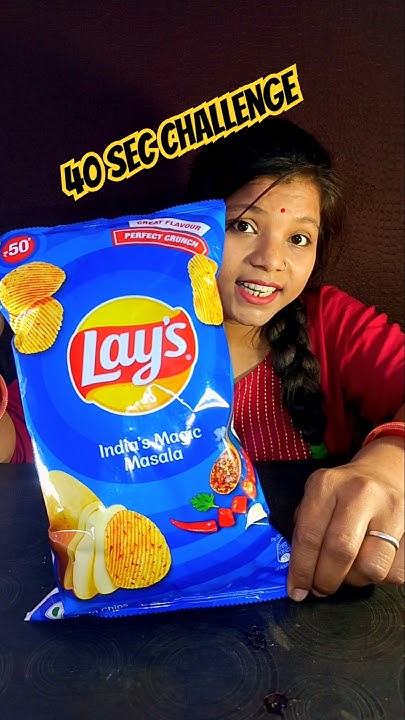 50 Rupee Lays Chips in 40 Sec Eating Challenge | #shorts #foodchallenge #eatingshow #lays - YouTube