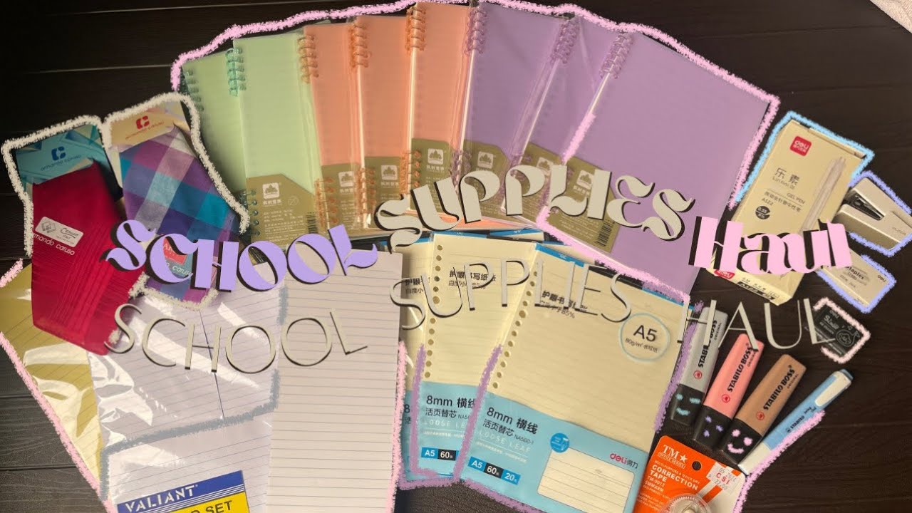 School supplies haul 2024📓| unwrapping parcels📦 - YouTube