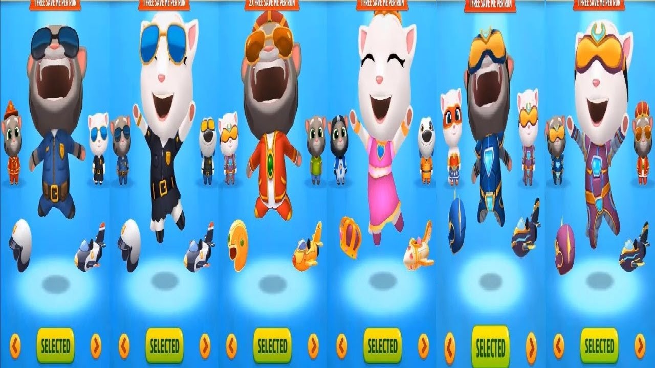 Talking Tom Gold Run 2020 PRINCESS ANGELA VS King Tom OFFICER TOM AGENT ...