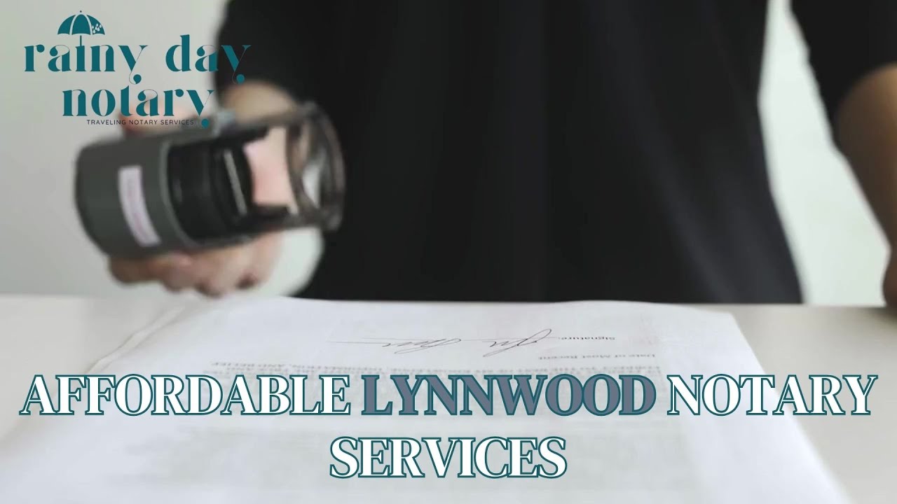 Affordable Lynnwood Notary Services - YouTube