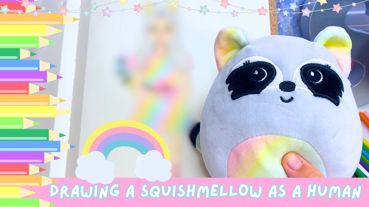 🦝🩷 Drawing a Squishmallow as a Human (Drawing Challenge) 🩷 - YouTube