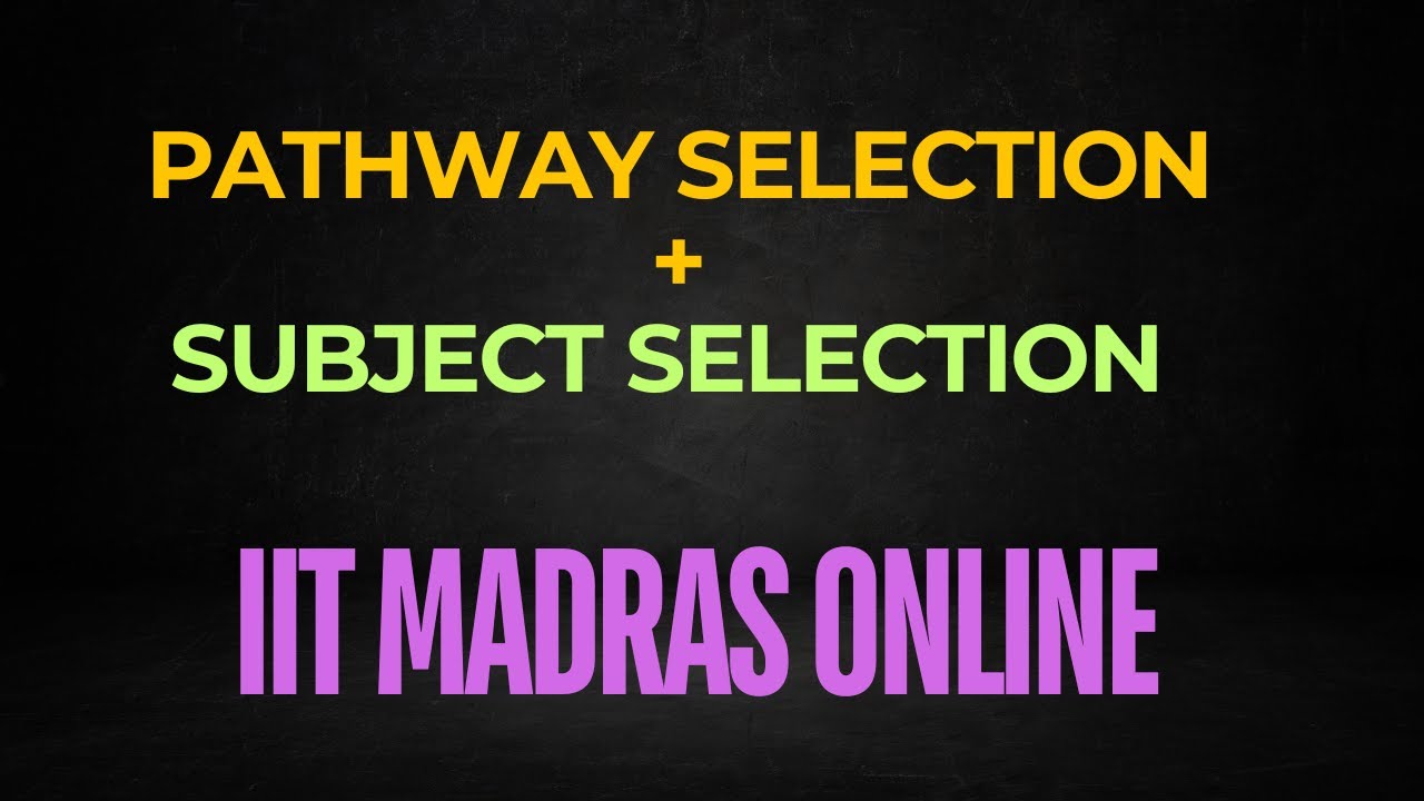 pathway and subject selection guide - YouTube