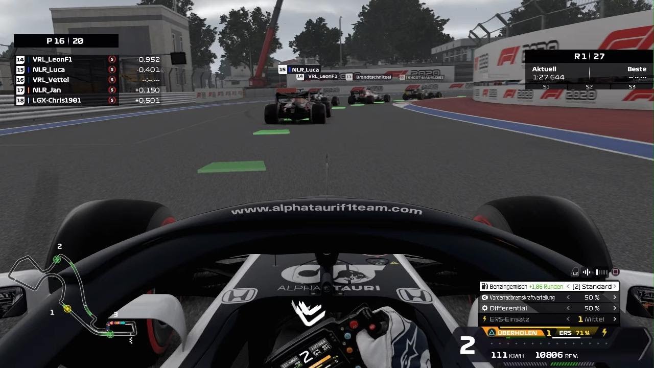 F1 2020 Liga Rennen in der APSR in Russland - YouTube
