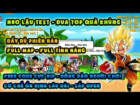 NRO LẬU TEST | đua top quà khủng - Code free cực xịn | sever đông người ...