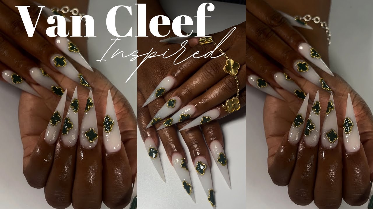 Watch me work: Van Cleef inspired nails | Girl talk - YouTube