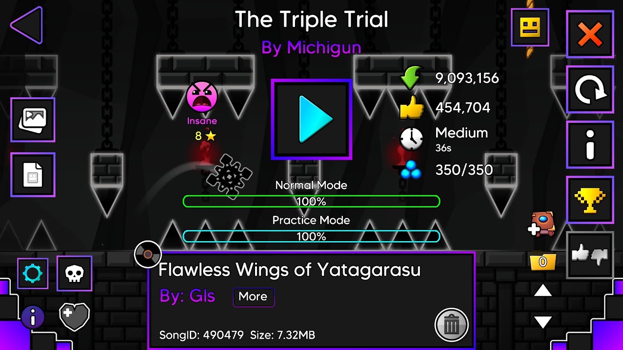 Insane The Triple Trial By Michigun Geometry Dash #301 - YouTube