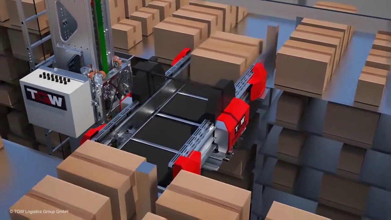 Manipulador TGW TWISTER para máquinas de tipo mini-load - YouTube