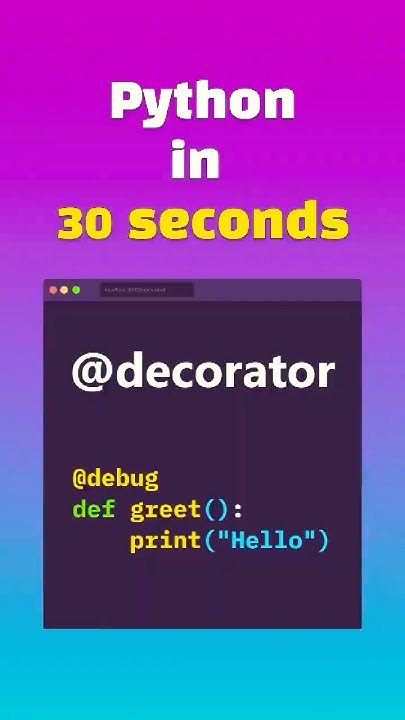 Master Python Decorators in Just 30 SECONDS? #python #shorts #learnpython - YouTube