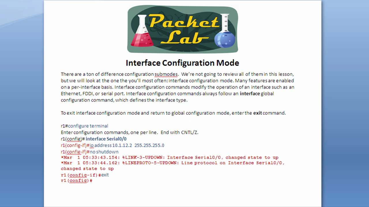 Cisco IOS CLI Modes - Part 2 - YouTube