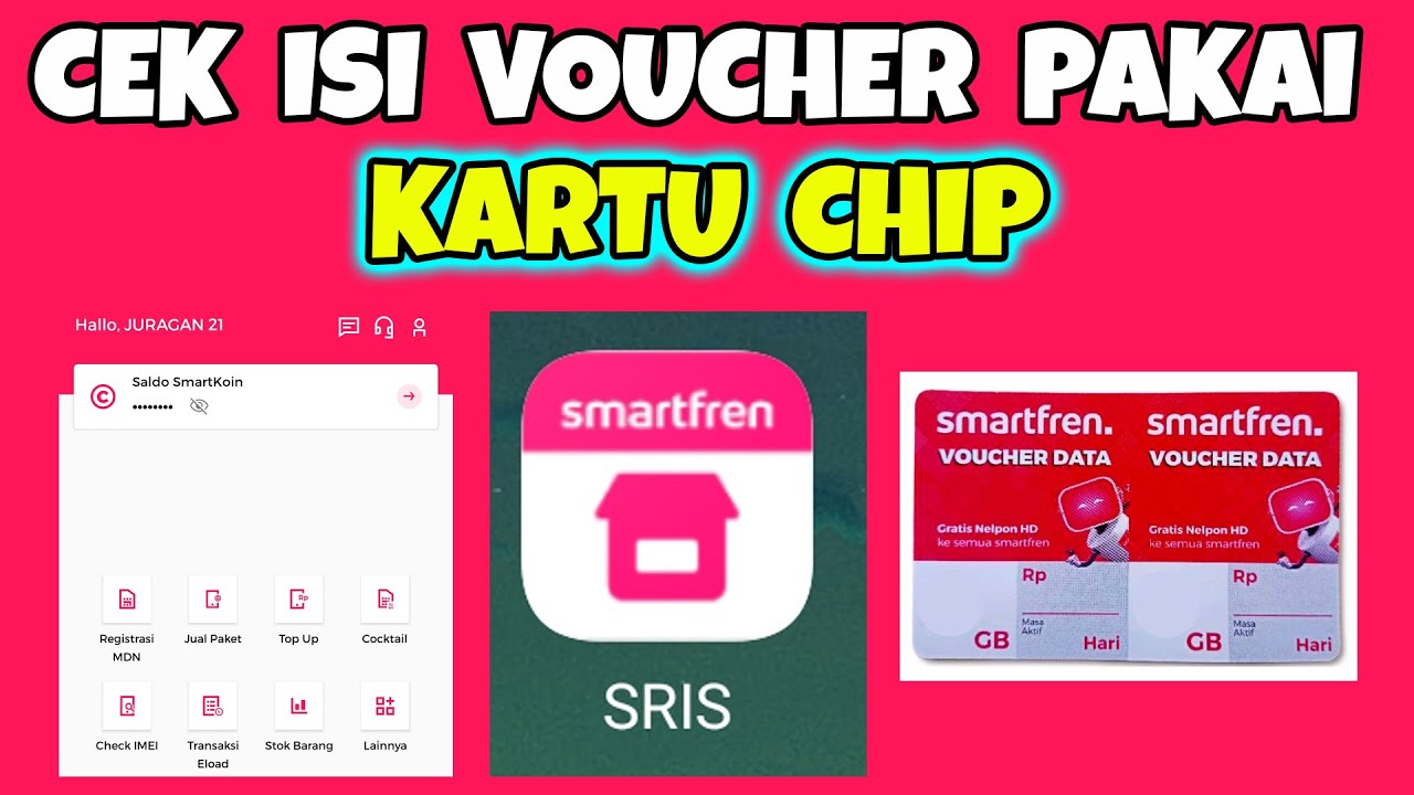 CARA CEK ISI VOUCHER SMARTFREN PAKAI KARTU CHIP SRIS - YouTube