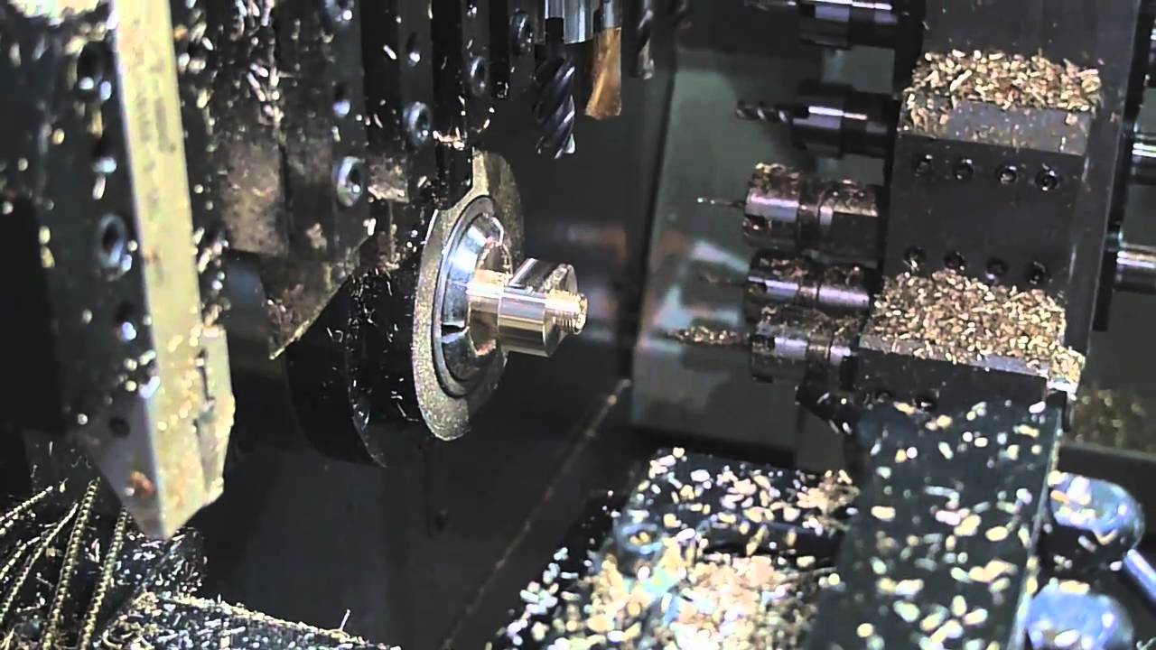 CUBIC SD-32 Swiss-type Lathe Demo at IMTS 2010 - YouTube