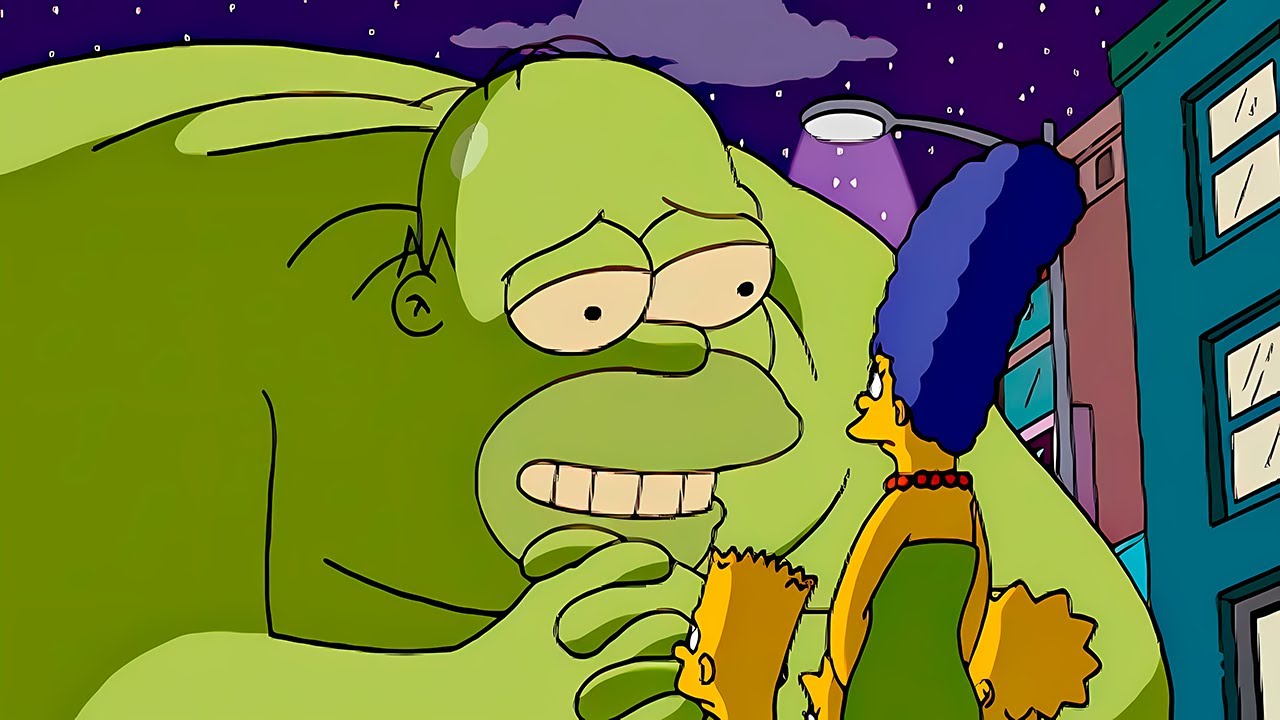 HOMER TURNED INTO A GIANT MONSTER - THE SIMPSONS - YouTube