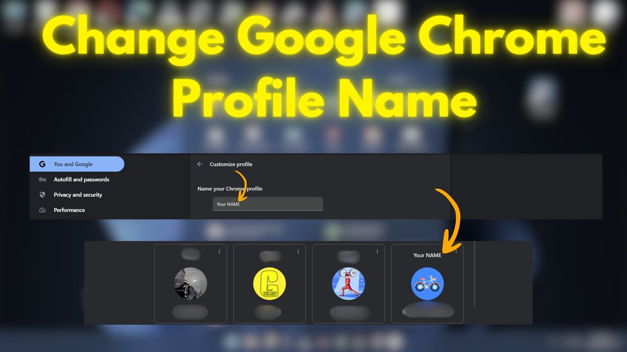 How To Change Google Chrome Profile Name - YouTube