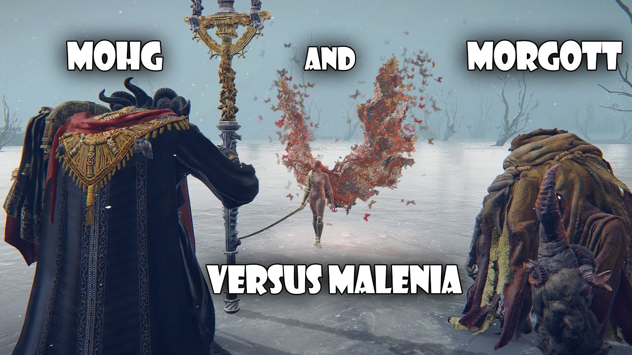 Mohg and Morgott vs Malenia (2 vs 1 BOSS VS BOSS BATTLE) - Elden Ring ...
