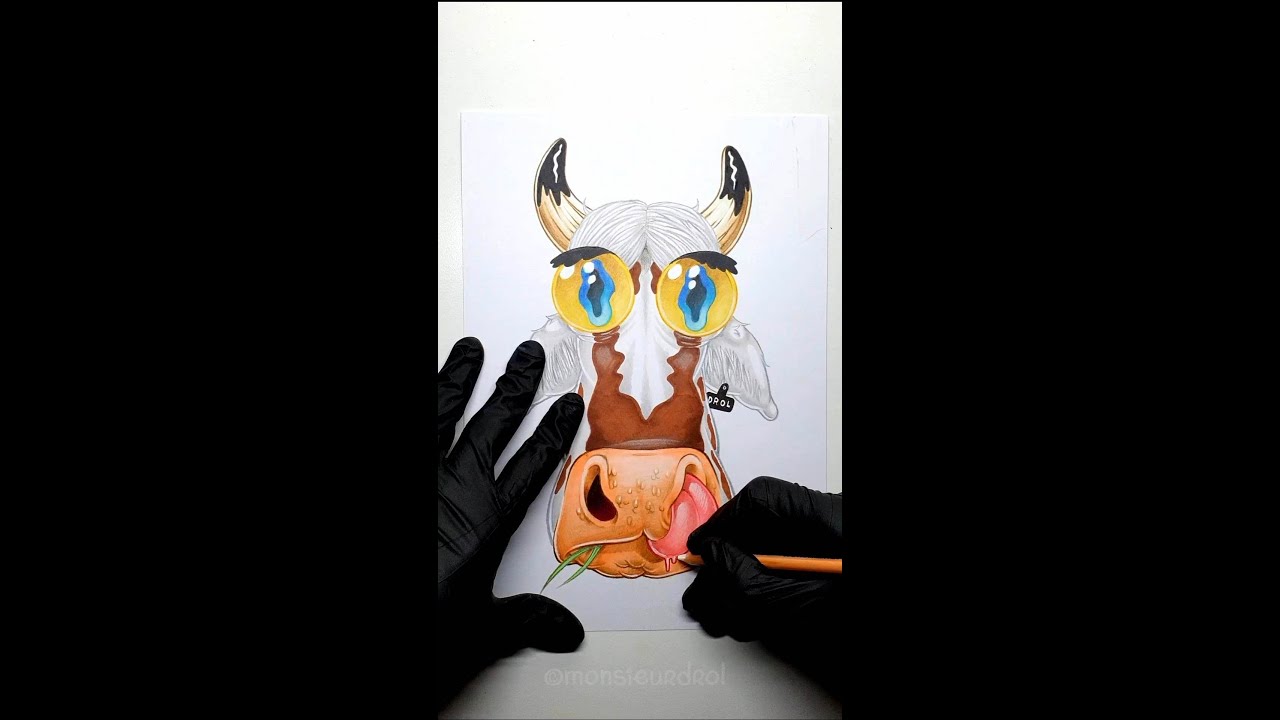 Normandy Cow Hand Drawing by GRAFFITI Artist Monsieur DROL | HIP HOP ...