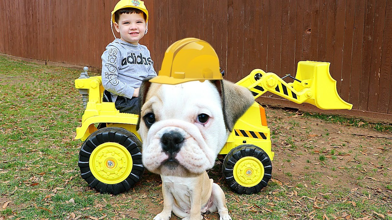 Caleb & Funny Puppy pretend play Outside! Favorite Pet Stories for Kids ...