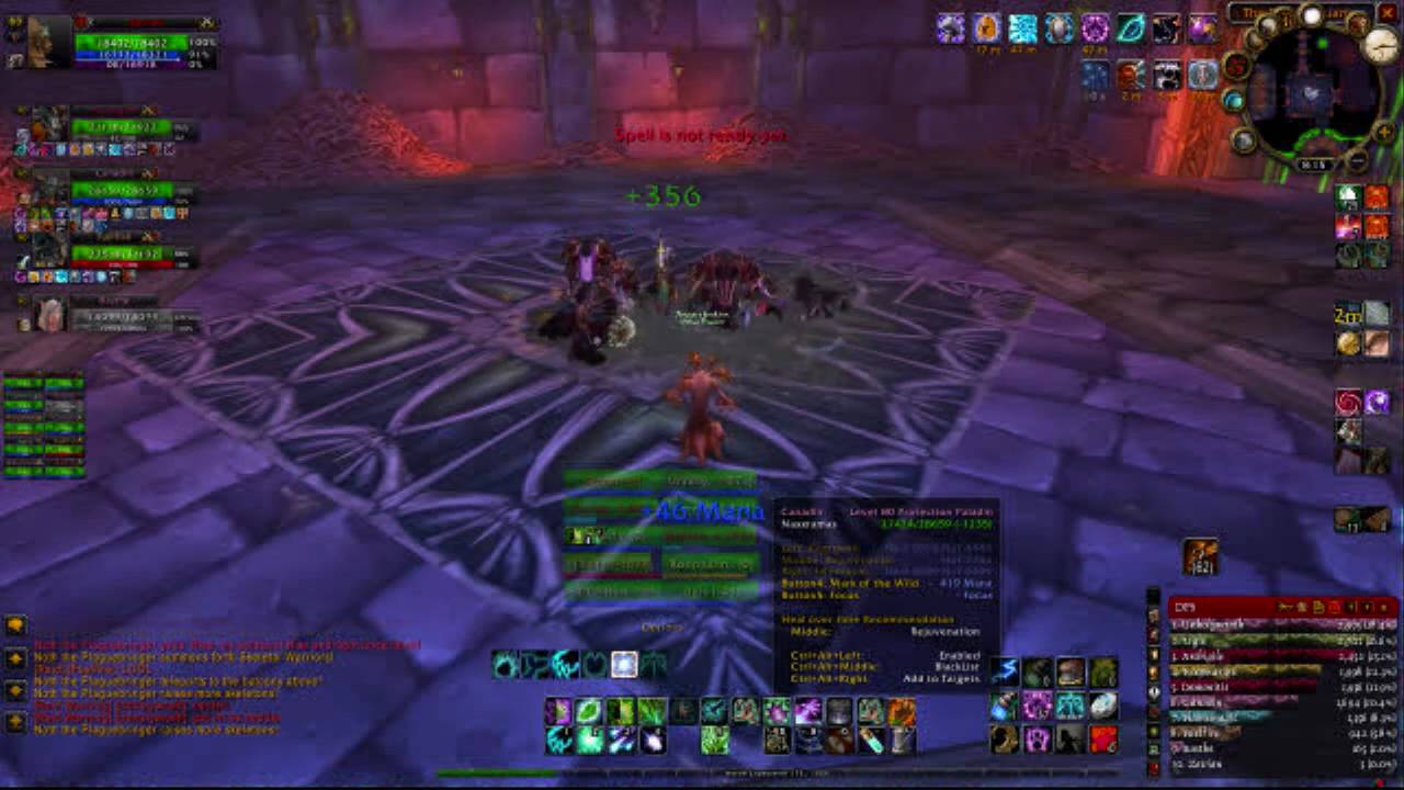 Solo heal 10 man naxx boss - YouTube