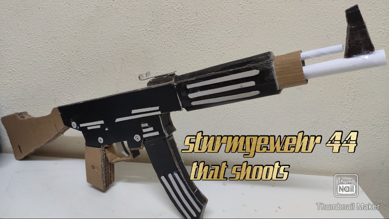 STG 44 THAT SHOOTS | How to make cardboard Sturmgewehr 44 with magazine ...