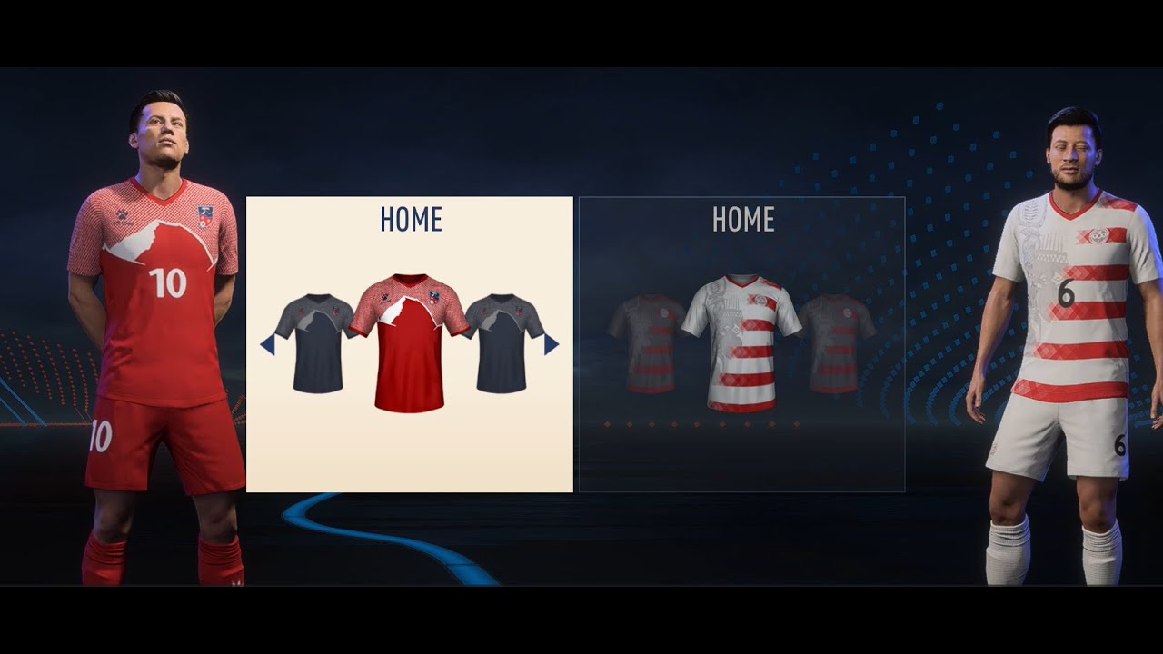 FIFA RTWC 211 Nations with licensed jerseys - YouTube