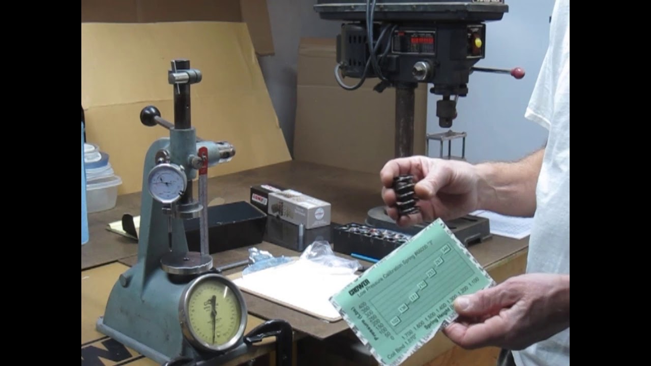 Testing valve spring pressure - YouTube