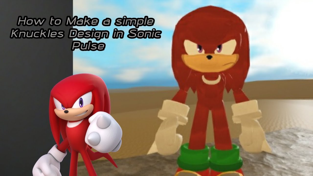 How to make a simple Knuckles Design in "Sonic Pulse" Roblox - YouTube