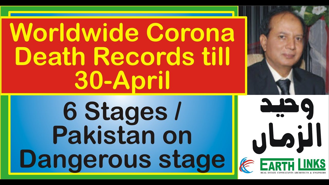 Worldwide Corona Death Records till 30-April | 6 Stages | Pakistan on ...